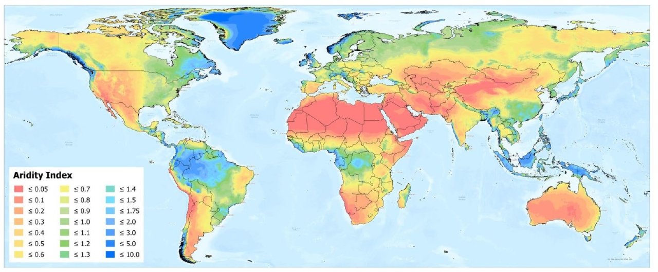 The global map of aridity - CMCC